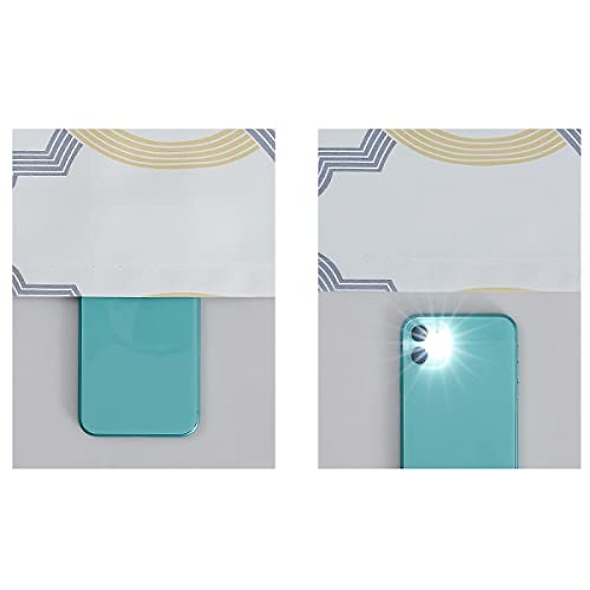 UGOUTRY Yellow Grey 84 Inch Long Full Blackout Curtains for Bedroom, Holiday Thermal Insulated Grommet Window Treatments, Geometric Patterned Drapes 2 Panels, 52'' W