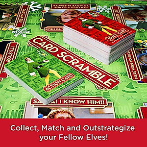 AQUARIUS Elf Card Scramble Board Game - Fun Family Christmas Party Game for Kids, Teens & Adults - Entertaining Game Night Gift - Officially Licensed Elf the Movie Merchandise