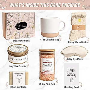 Birthday Gifts for Women Mom her Sister Grandma, Happy Birthday Bday Ideas Unique Relaxation Basket Gift Box Presents Set for Female Best Friend Woman Bestie Ladies Aunt, for Women Who Have Everything
