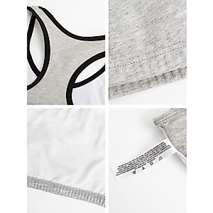 Fruit of the Loom Girls' Cotton Built-up Stretch Sports Bra, Passion Fruit with Black/White/Black, 32