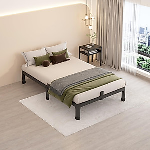 MAF 7 Inch Twin Metal Platform Bed Frame with Round Corner Legs, 3000 LBS Heavy Duty Steel Slats Support, Noise Free, No Box Spring Needed, Easy Assembly