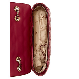 GUESS womens Cessily Convertible Crossbody Flap, Plum, One Size US