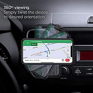 Spigen Quad Air Vent Magnetic Car Mount [2 Pack] Matte Finish Phone Cradle Holder with 4 Metal Plates - Black