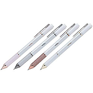 TUL Retractable Gel Pens, Medium Point, 0.7 mm, Pearl White Barrel, Black Ink, 12-Pack + 4 TUL Gel Pen Refills Bundle