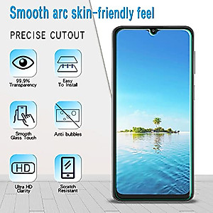 Slanku [3 Pack] Screen Protector For Samsung Galaxy A32 5G, M12 Tempered Glass, Bubbles Free, Case Friendly, Anti-Scratch, Easy to install, 9H-hardness