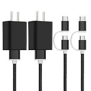 2Pack Chargers Replacement for Amazon Fire TV Stick, All Kindle Fire Tablets, Compatible with Samsung S7 S8 Android Phone AC/DC Home Wall Adapter with Micro USB Cable for New Fire Tablet