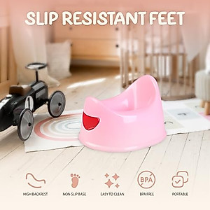 Apybaby Potty Training Seat | Safe Potty Training Toilet Seat for Boys & Girls | Slip Resistant & Comfortable Toilet Chair for Kids & Toddlers | Lightweight & Portable (Snow White)