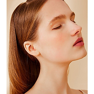 Ubjuliwa 12pcs 16G Rook Piercing Jewelry Eyebrow Rings Stainless Steel Belly Lip Ring Cartilage Hoop Rook Daith Earrings Tragus CZ Body Piercing Curved Barbell