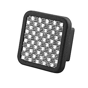 Diamond Crystal Bling Rhinestone Trailer Hitch Cover tube insert Fits 2" Receivers (Fits 2" Receivers, Clear)