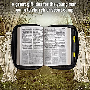 Extreme Pak Bible Cover With Extra Zippered Compartments, To Protect The Good Book, Digital Camouflage
