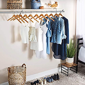 High-Grade Wooden Shirt Hangers with Rubber Grips (20 Pack) Smooth & Durable Wood Hangers with Grips Non Slip - Slim & Sleek Space Saving Hangers with Notches & 360 Hook - Ideal for Camisoles, Rompers