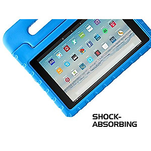 LTROP Fire HD 10 Case 2019 (Previous Model) Shock Proof Fire HD 10 Tablet Case for Kids (7th Generation and 9th Generation, 2017 and 2019) NOT for 2021 Released 11th Generation - Blue