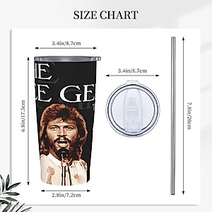 HIKTIEK Bee Rock Gees Band Stainless Steel Insulated Car Sippy Cup With Lid Travel Mug for Cold Hot 20 oz