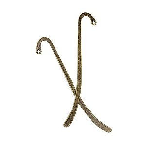 Baosity 20 Pieces Designs Metal Bookmarks Book Mark with Hook Beading Jewelry Findings Crafts x 14mm , Antique Bronze