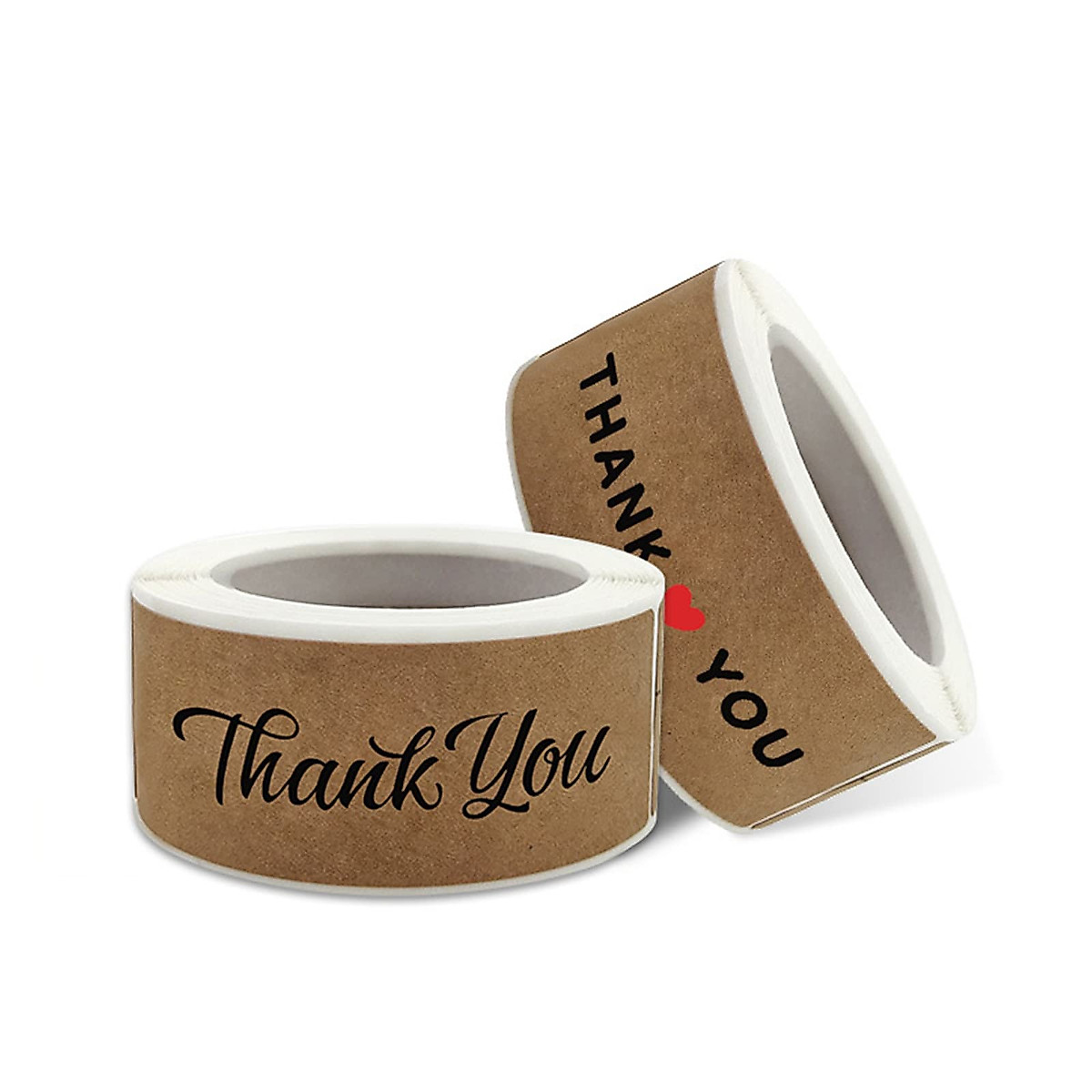 720 PCS 1" x 3" Thank You Stickers Rectangle Gift Seal Kraft Paper Thank You Stickers Labels Diary Stationery Stickers for Business Wedding Party Decor Handmade Decoration Sticker (6 Roll, 120 / Roll)