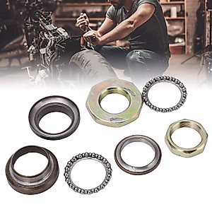 Syrisora Motorcycle Front Fork Steering Stem Bearings Kit Steel Alloy for GY6‑50/60/80CC Go Karts Scooters ATV UTV