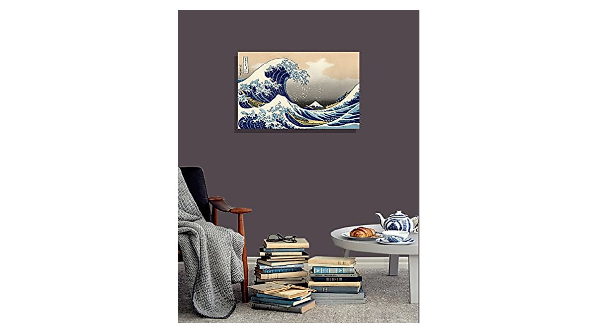 Eliteart The Great Wave Off Kanagawa Canvas Print - Museum Quality Art