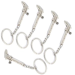 PRECISE CANADA 5 Pcs Mini Vernier Caliper Tool Pendant Slider Slides Keyring Key Chain
