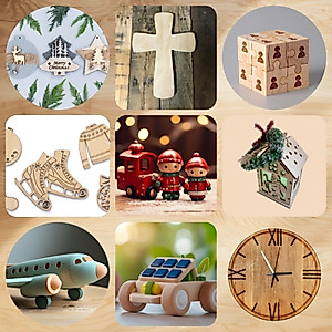 Premium Baltic Birch Plywood,3 mm 1/8"x 12"x 18" Thin Wood 6 Flat Sheets with B/BB Grade Veneer for DIY Arts and Crafts,Woodworking,Scroll Sawing Projects,Painting,Drawing,Laser Cutting Projects