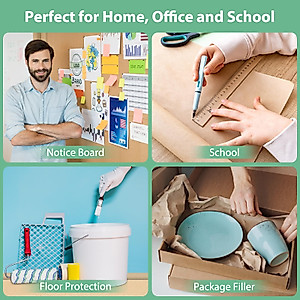 OcePor Brown Paper Roll 15"×450", Craft Paper, Kraft Paper Roll, Wrapping Paper, Packing Paper for Moving, Gift Wrapping, Wall Art, Table Runner, Floor Covering, Bulletin Board, Arts Crafts