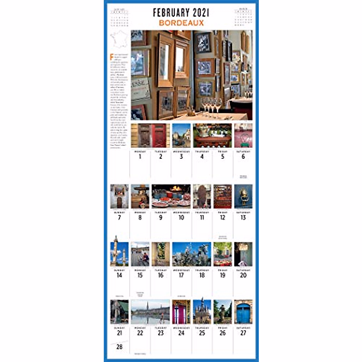 365 Days in France Picture-A-Day Wall Calendar 2021