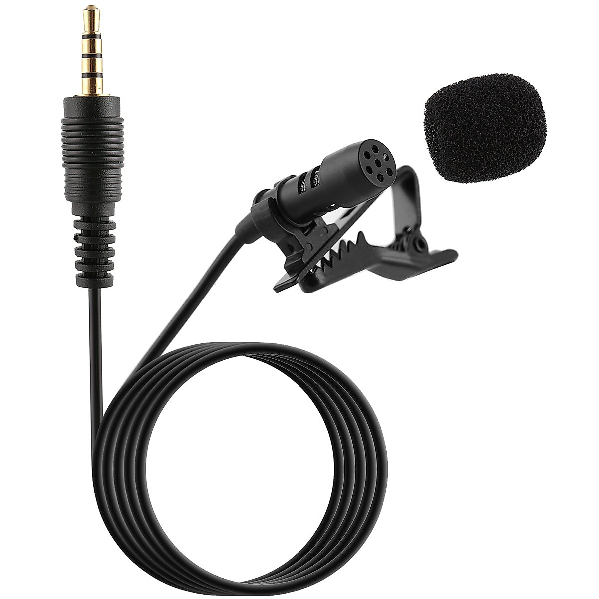 SOONHUA Lavalier Microphone, 3.5mm Professional Mic Omnidirectional Condenser Lavalier Microphone for Smartphones or Any Other Mobile Device