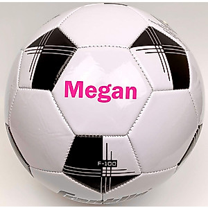 BASKETBALL KINGDOM Customized Personalized Soccer Ball Sizes 3 4 and 5 (Size 5 (Ages Over 12))