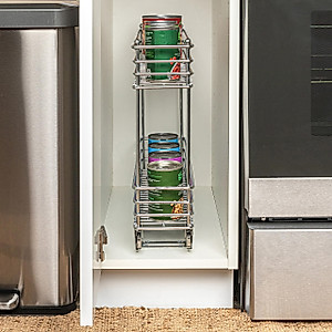 Household Essentials Glidez Narrow Sliding Organizer, 5", Chrome