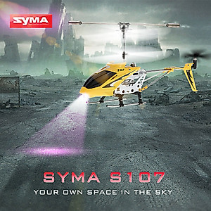 GoolRC Remote Control Helicopter, S107/S107G RC Helicopter for Kids and Adults, 3 Channel Mini Helicopter with Gyro for Boys and Girls (Yellow)