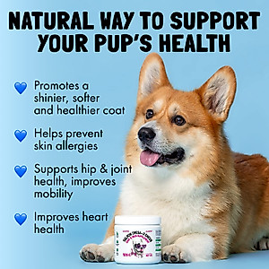 Omega 3 Alaskan Salmon Oil Treats for Dogs 120 Fish Oil Chew and Probiotics for Dogs Natural Digestive Enzymes Prebiotics for Allergy 120 Chews