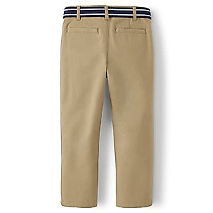 Gymboree Boys and Toddler Belted Twill Chino Pants, Sesame, 2T