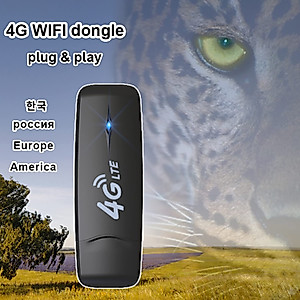 HOSAYA 4G LTE USB WiFi Modem Portable 4G Router with SIM Card Slot High Speed Portable Travel Hotspot Mini Router Unlocked 4G dongle, Black, 88mmx28mmx9mm