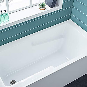 Swiss Madison Well Made Forever SM-AB549 Voltaire Alcove Tub 54" x 30" with Armrest in Glossy White