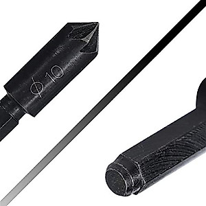 MOOKEENONE 2X Chamfer Cutters, High Carbon Steel Countersink Drill Bit Set 1/4 Hex Shank Cutting Tool