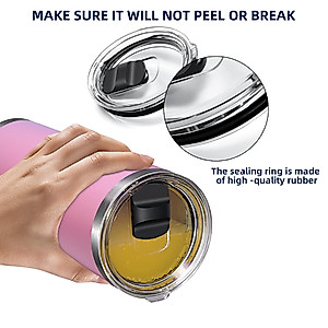 20 oz Tumbler Lid, Replacement Lids Compatible for YETI 20 oz Tumbler,10/24 oz Mug and 10 oz Lowball, Spill Proof Coffee Cup Covers with Magnetic Slider for Outdoor, BPA Free