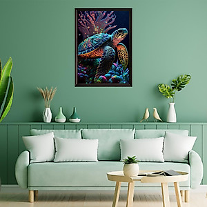 Aestalrcus Sea Turtle Diamond Painting Kits for Adults-Sea Turtle Diamond Art Kits for Adults,Sea Turtle Gem Art Kits for Adults for Gift Home Wall Decor 12x16inch
