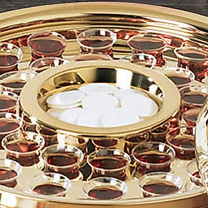 Communion Tray Center Bread Plate - Brass Finish