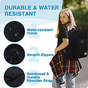 VX VONXURY School Backpack Water Resistant 15 Inch Girls Bookbag Schoolbag with Double Comparments Backpacks for Teen Boys