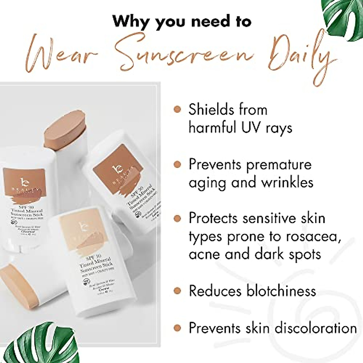 Tinted Sunscreen for Face - SPF 30 Tinted Mineral Sunscreen Face Stick Sun Screen, Tinted Face Sunscreen Stick, Face Sunblock Face Sunscreen for Sensitive Skin, Travel Size Sunscreen, Zinc Sunscreen
