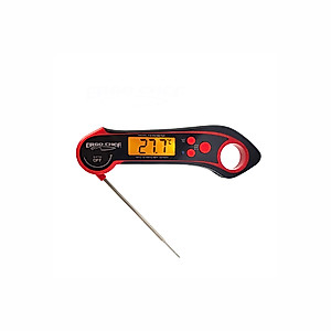 Ergo Chef Digital Instant Read Meat Thermometer- Foldable Probe, Water-Resistant, Backlight, Indoor and Outdoor - Magnet, BBQ, Smoking, Grilling, Deep Fry, Baking & Liquids