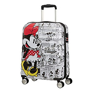 American Tourister Spinner S (55 cm-36 L), White (Minnie Comics White)