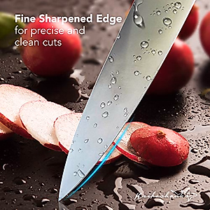 Knifesharks Chef Knife 8 inch - Japanese Super Steel - Razor Sharp, Superb Edge Retention, Rust-Proof, Stain & Corrosion Resistant Chefs Knives