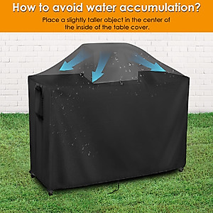 Kingling Outdoor Table Cover for Console Table, 48 Inch Waterproof Rectangular Patio Table Covers for Coffee Table/Bar Table/Prep Table, Outdoor Furniture Cover - 48"L x16"W x30"H