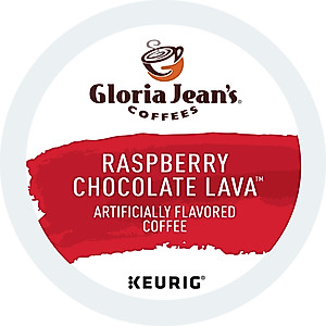 Gloria Jean's Coffees Raspberry Chocolate Lava, Single-Serve Keurig K-Cup Pods, Flavored Medium Roast Coffee, 72 Count