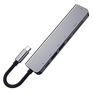 8-in-1 USB C Hub Type-C 3.1 to 4K HDMI-Compatible RJ45 USB SD/TF Card Reader PD Fast Charge USB Dock for MacBook Air Pro PC HUB
