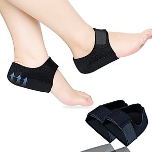 JUMPOW Heel Protectors for Plantar Fasciitis & Achilles Tendonitis Relief – Adjustable Gel Heel Cups for Heel Pain Relief with Soft Cushioning, Heel Cushion Inserts for Men/Women All-Day Comfort