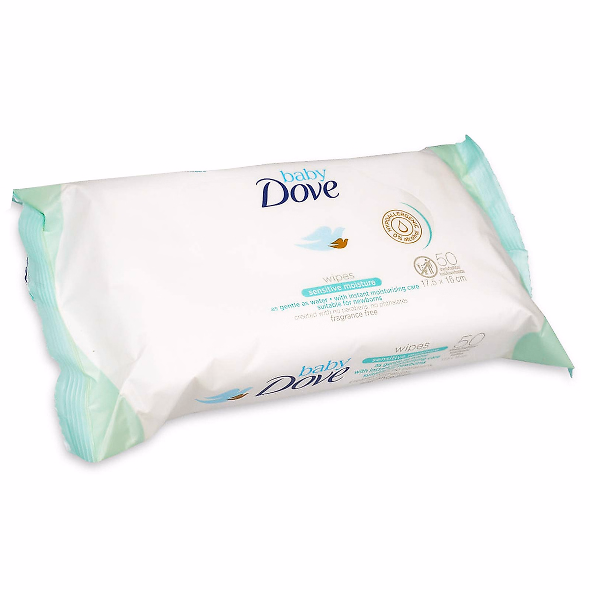 Dove Baby Wipes, Sensitive Moisture, 50 Wipes Count (Pack of 12)