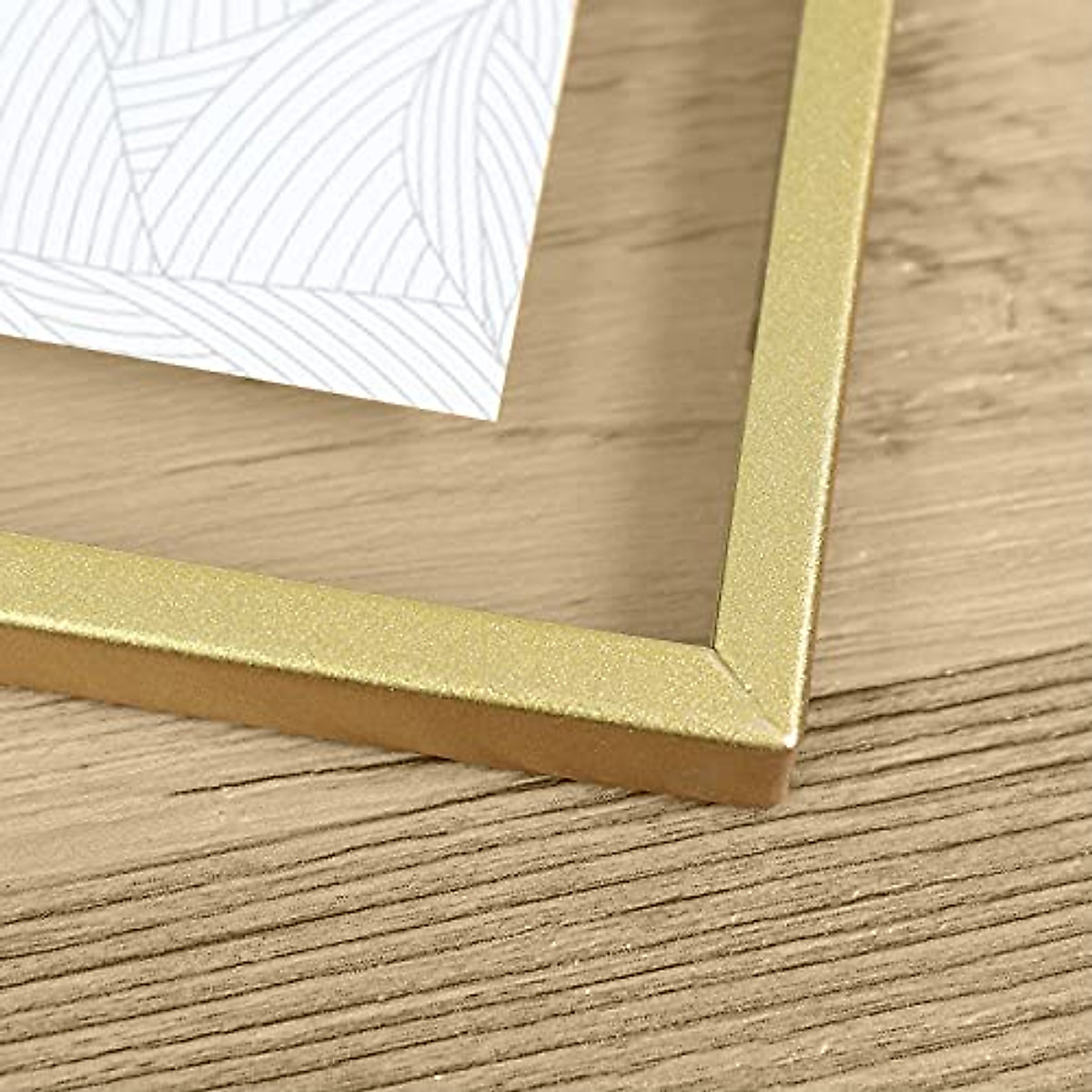 AceList Set of 3 Glass Photo Frame Collection Simple Metal Geometric Picture Frame with Glass Cover Includes 4 x 4, 4 x 6, 5 x 7