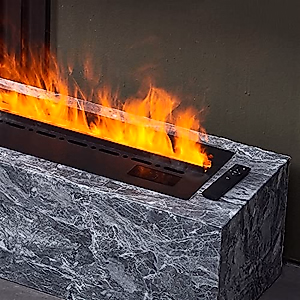 Water Vapor Fireplace Recessed Electric Fireplace with Realistic Flame, Ultra Thin and Low Noise, Touch Screen Control Panel with Remote Control Electric Fireplace Stove (Color : 1500mm)