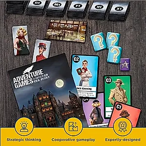 Adventure Games: The Grand Hotel Abaddon - A Kosmos Game from Thames & Kosmos | Collaborative, Replayable Storytelling Gaming Experience for 2 to 4 Players Ages 12+, Grey